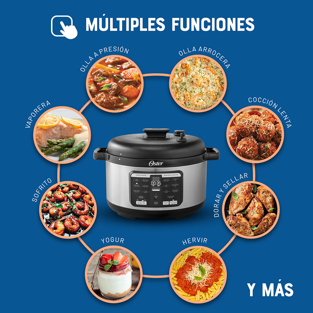 Multi-olla rápida ovalada de 5.7L con 15 funciones CKSTPCECOV57 - Oster
